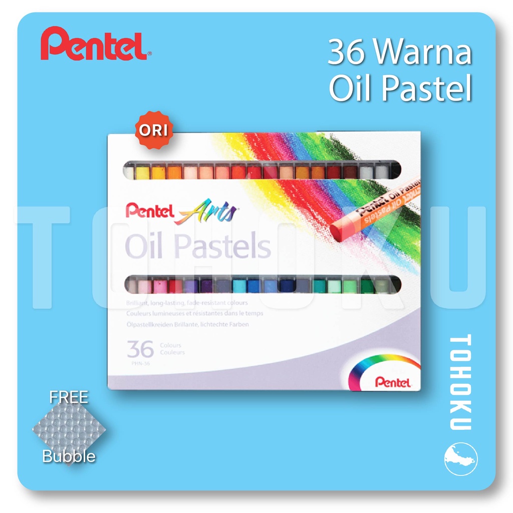 Jual Crayon Pentel Oil Pastel Premium 36 Warna | Shopee Indonesia