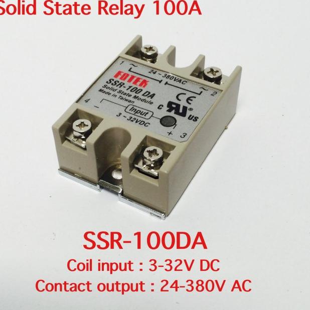 Jual FOTEK SSR 100A SSR-100-DA Solid State Relay DC-AC 220V Contact ...