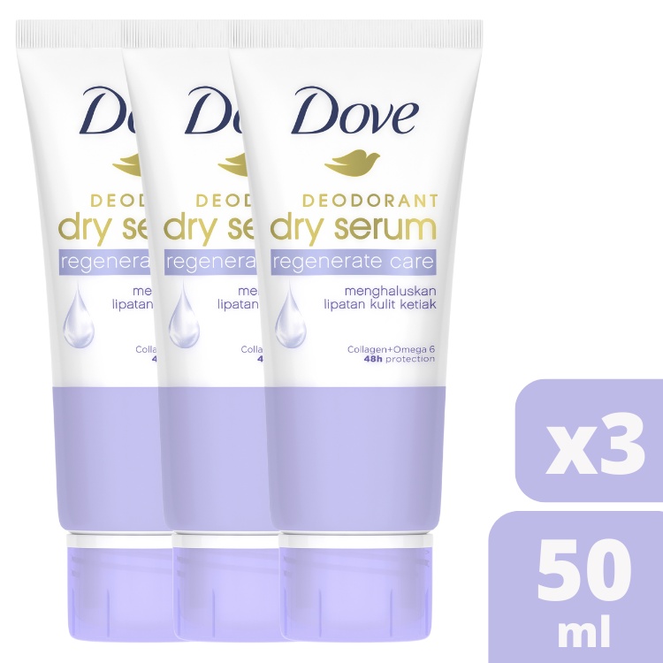 Jual Dove Dry Serum Deodorant Serum Regenerate Care Collagen + Omega 6 ...