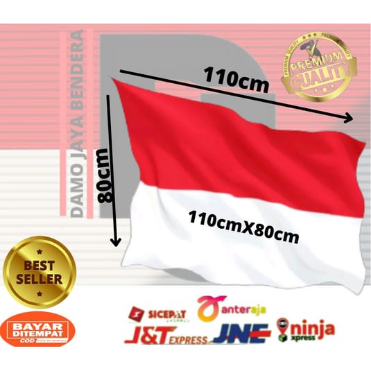 Jual bendera merah putih/bendera merah putih sedang/bendera 110 cm ...