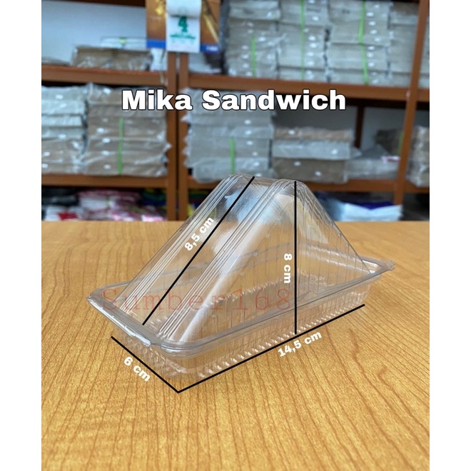 Jual [50 pcs] MIKA SANDWICH / SANDWICH SEGITIGA / MIKA ROTI LAPIS ...