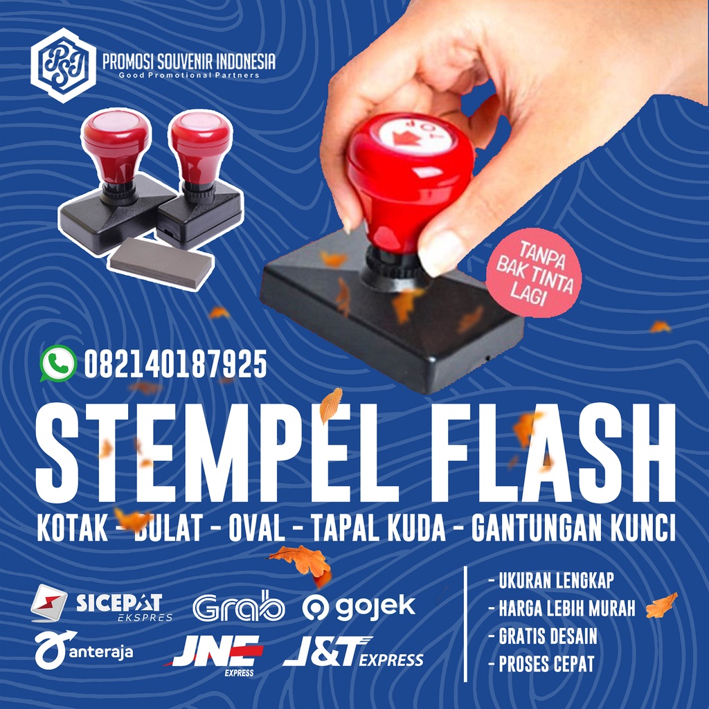 Jual Stempel Flash Otomatis | Free Desain | Pengerjaan Kilat | Shopee Indonesia