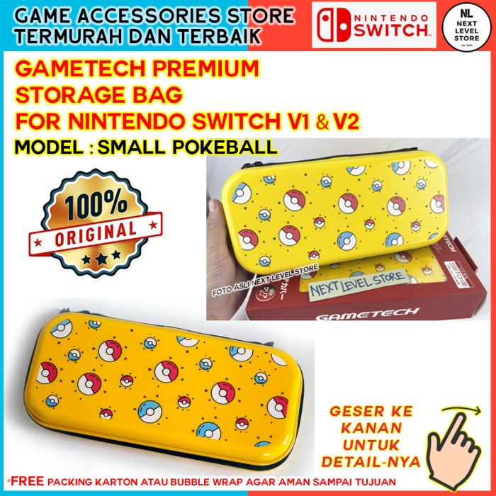 Jual Pokeball Gametech Storage Bag Nintendo Switch Case Pouch Original V1V2 | Shopee Indonesia