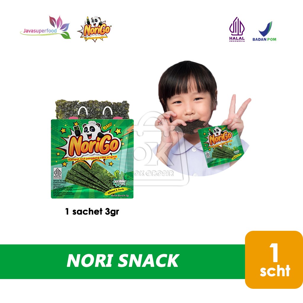 Jual Norigo Snack Nori Camilan Rumput Laut JSF (1 sachet 3gr) | Shopee ...