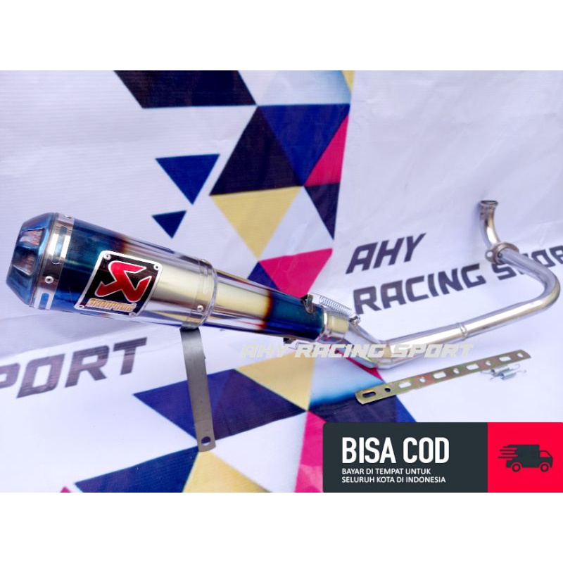 Jual knalpot racing Akrapovic type matic full sytem beat pgm-fi beat ...