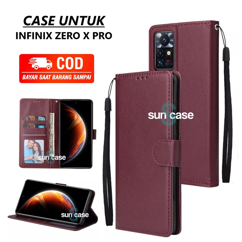 Jual Casing INFINIX ZERO X PRO model flip buka tutup case kulit ada ...