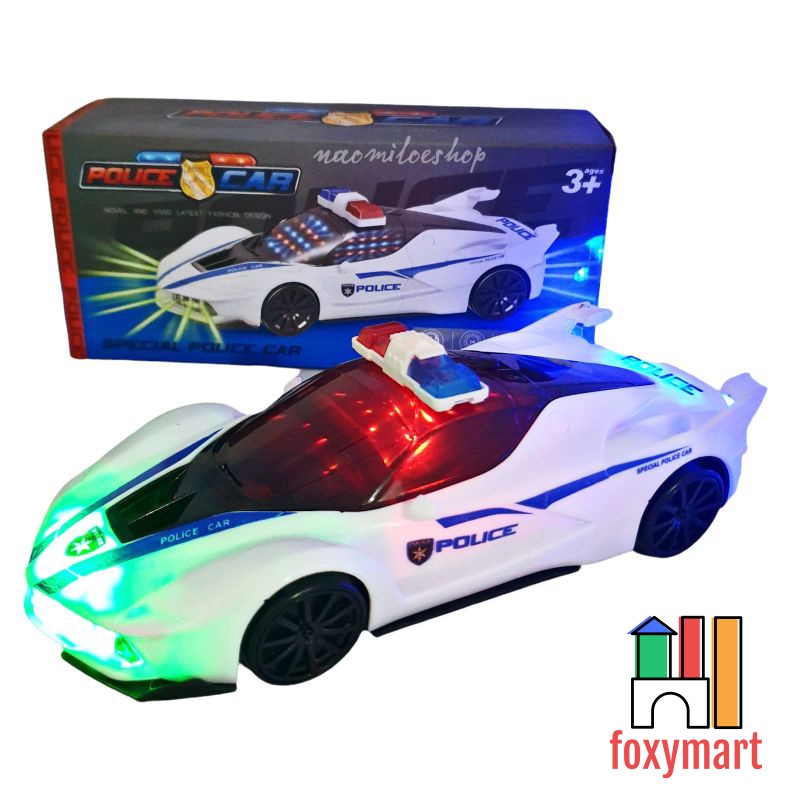 Jual POLICE CAR 4 D lampu , bump n go Mainan Mobil Polisi Lampu Mainan ...