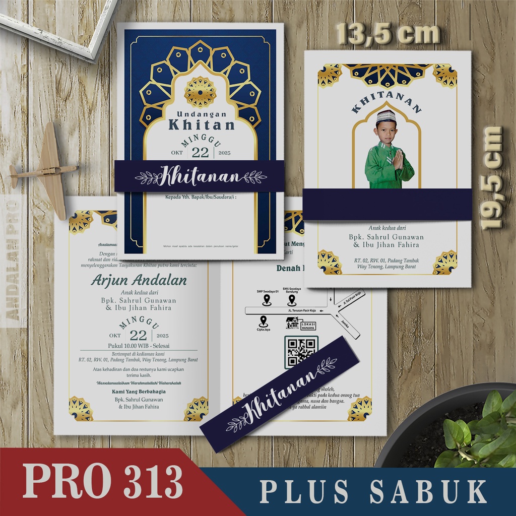 Jual Pro 313 Khitan / Khitanan - Cetak Undangan Tema Muslim / Islami ...