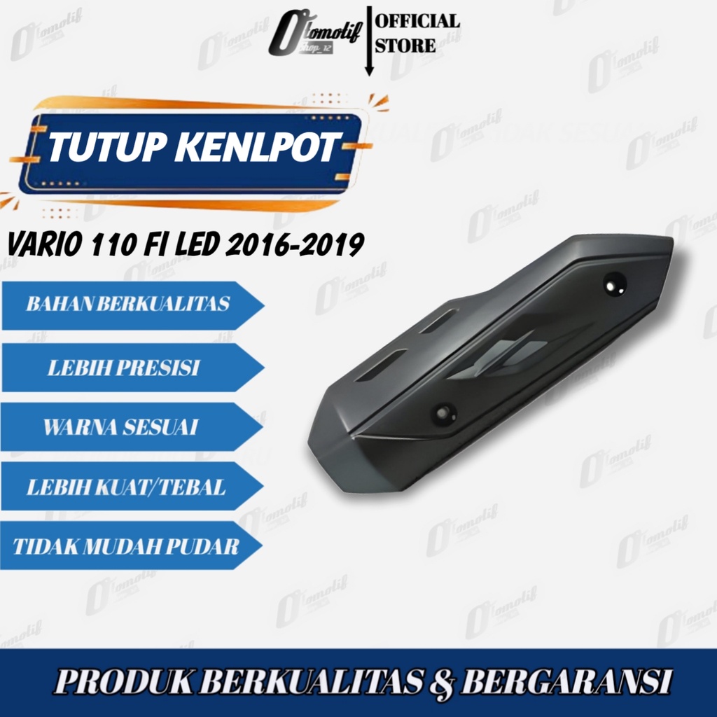 Jual tutup knalpot/pengaman kenalpot vario 110 led(2016)cover knalpot Tameng knalpot Honda Vario ...