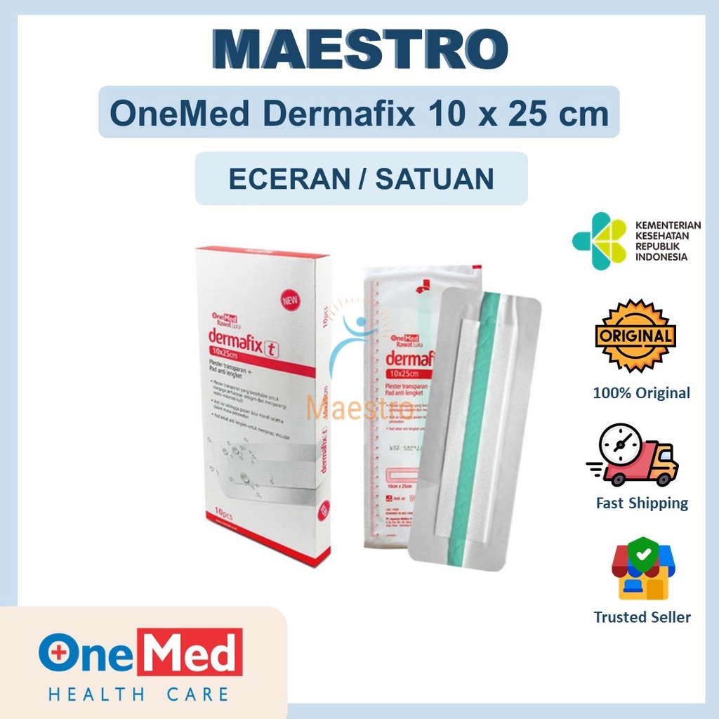 Jual Dermafix T 10x25 cm Plester Luka Transparan Anti Air 10x25cm 10 x ...