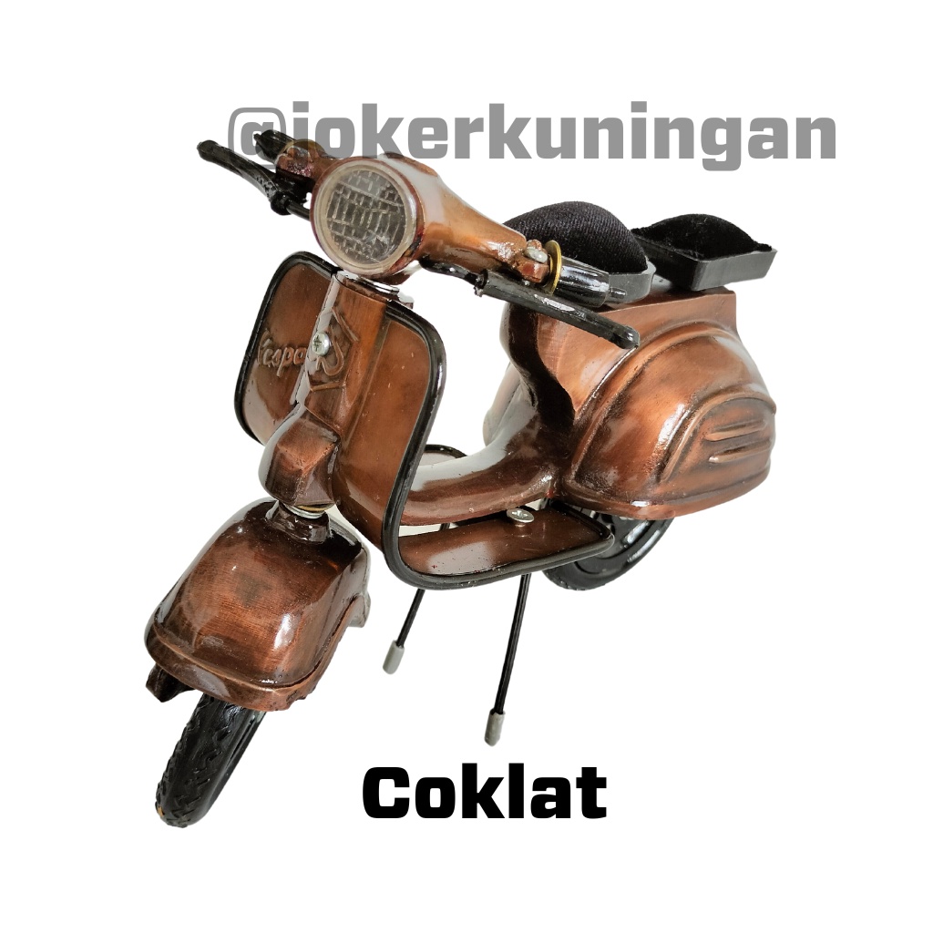 Jual TERMURAH DIECAST MINIATUR SEPEDA MOTOR VESPA KUNO MINIATUR VESPA ...