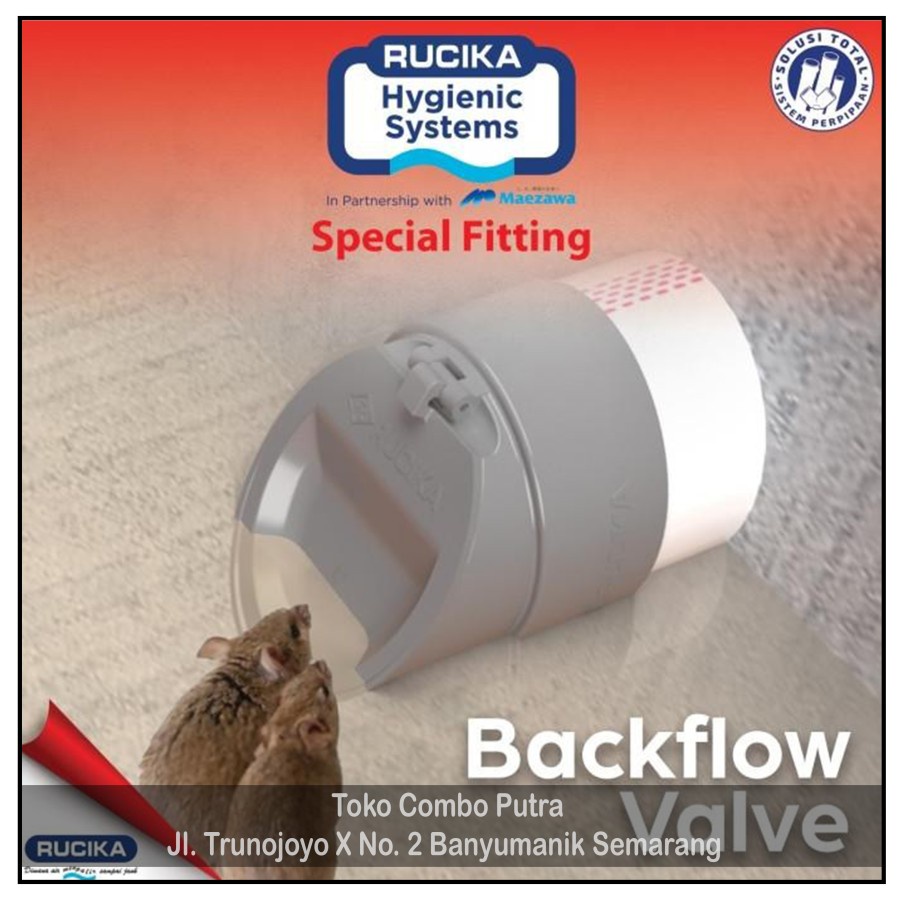 Jual Fitting Pipa Pembuangan Back Flow Valve Rucika PVC | Shopee Indonesia