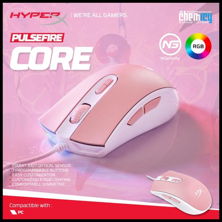 Jual Hyperx Pulsefire Core Pink White Rgb Gaming Mouse | Shopee Indonesia