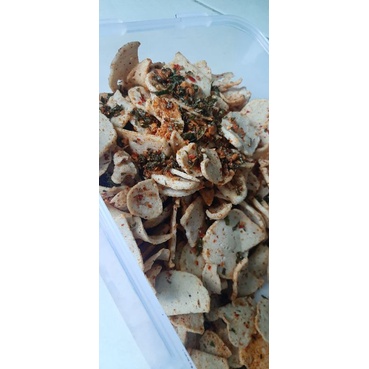 Jual kripik seblak kriuk 250g rasa original dan pedas, keripik basreng ...