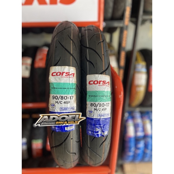 Jual BAN DONAT CORSA TERMINATOR 80/80 & 90/80 ring 17 TUBETYPE (NON ...