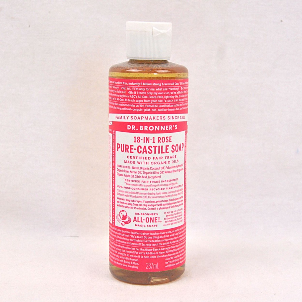 Jual DR.Bronners Sabun Organik Castile Liquid Soap Rose 237ml | Shopee Indonesia