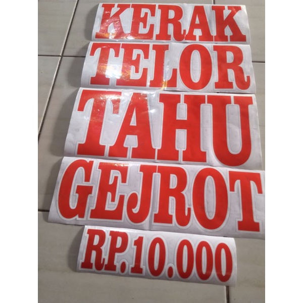 Jual Stiker Gerobak Jualan, Stiker Kaca, Etalase, Roda, Konter, Sticker ...