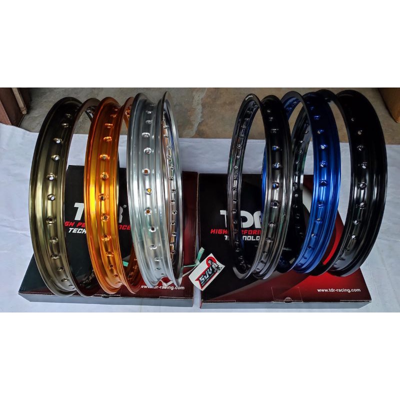 Jual VELG ALUMUNIUM ORIGINAL MERK TDR WX KOTAK RING 17 GOLD, SILVER ...