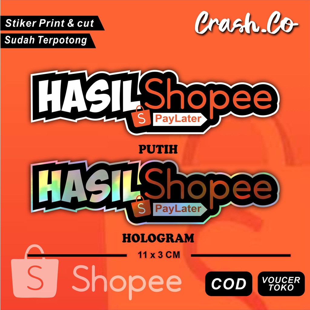 Jual Sticker Hasil Shopee Paylater, Stiker Print Cut | Shopee Indonesia