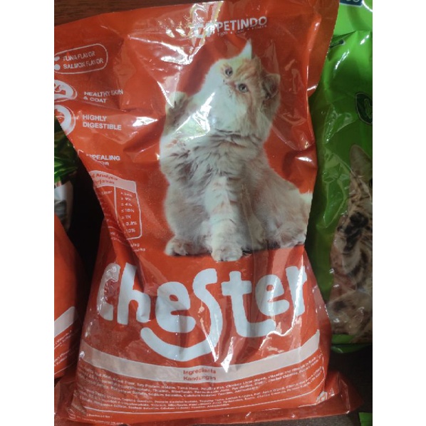 Jual CHESTER MAKANAN KUCING DRY CAT FOOD TUNA FLAVOR | Shopee Indonesia