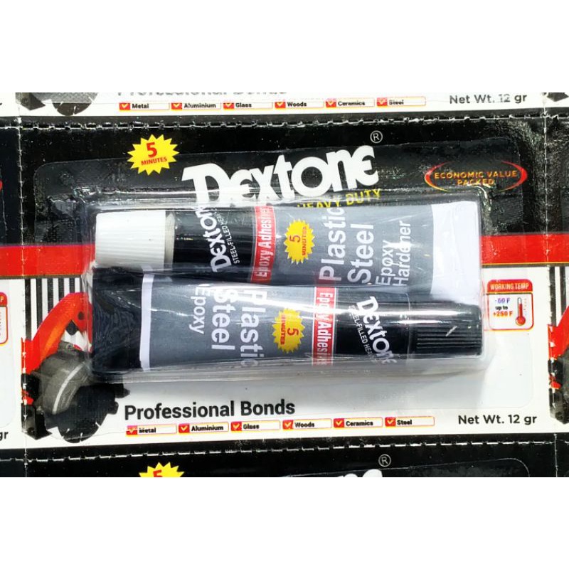 Jual Lem Dexton 5 Minutes | Lem Plastik Steel Kemasan Ekonomis 12 gram ...