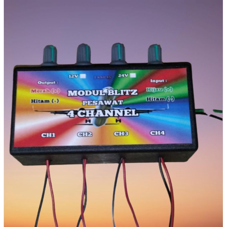 Jual 1 Set Modul Blitz Pesawat 4 CHANNEL 4 Potensio Pengatur kedip ...