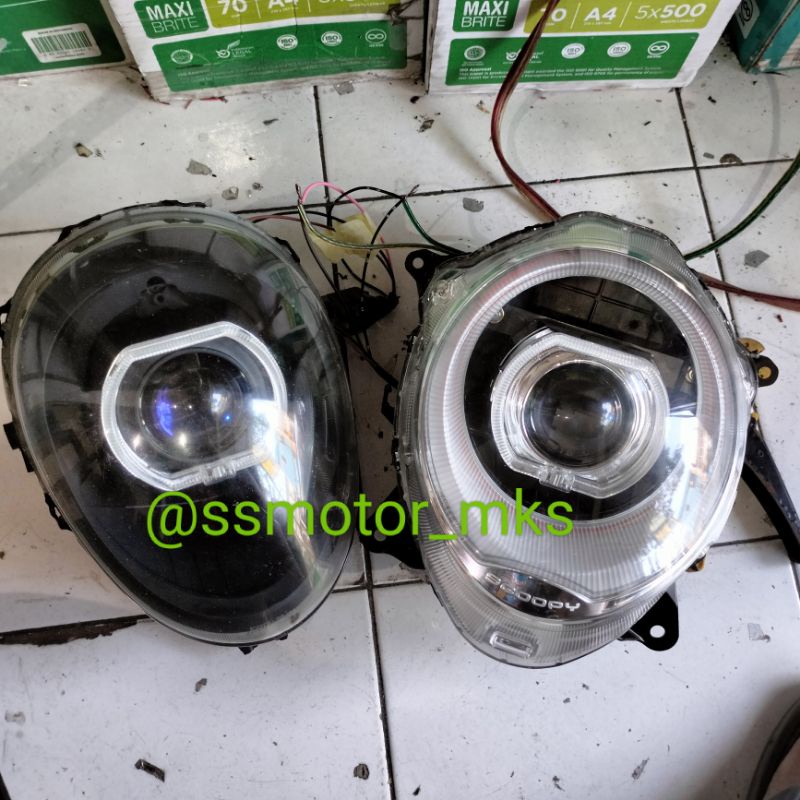 Jual HEADLAMP CUSTOM PROJIE PROJECTOR BILED VAHID HONDA SCOOPY FI 2015 ...