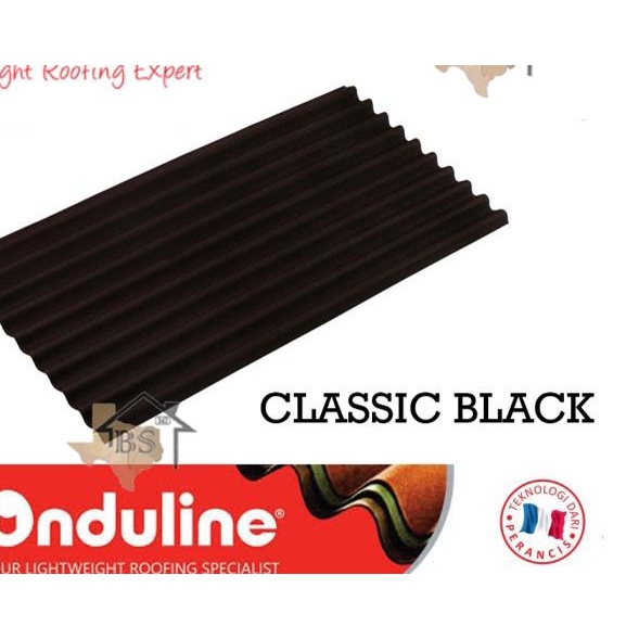 Jual ATAP BITUMEN ONDULINE CLASSIC BLACK ( 95CM X 2M)/ ATAP ASPAL ...