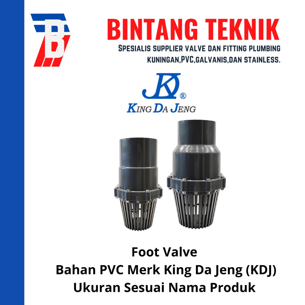 Jual Foot Valve 6" inch PVC Merk KDJ | Shopee Indonesia