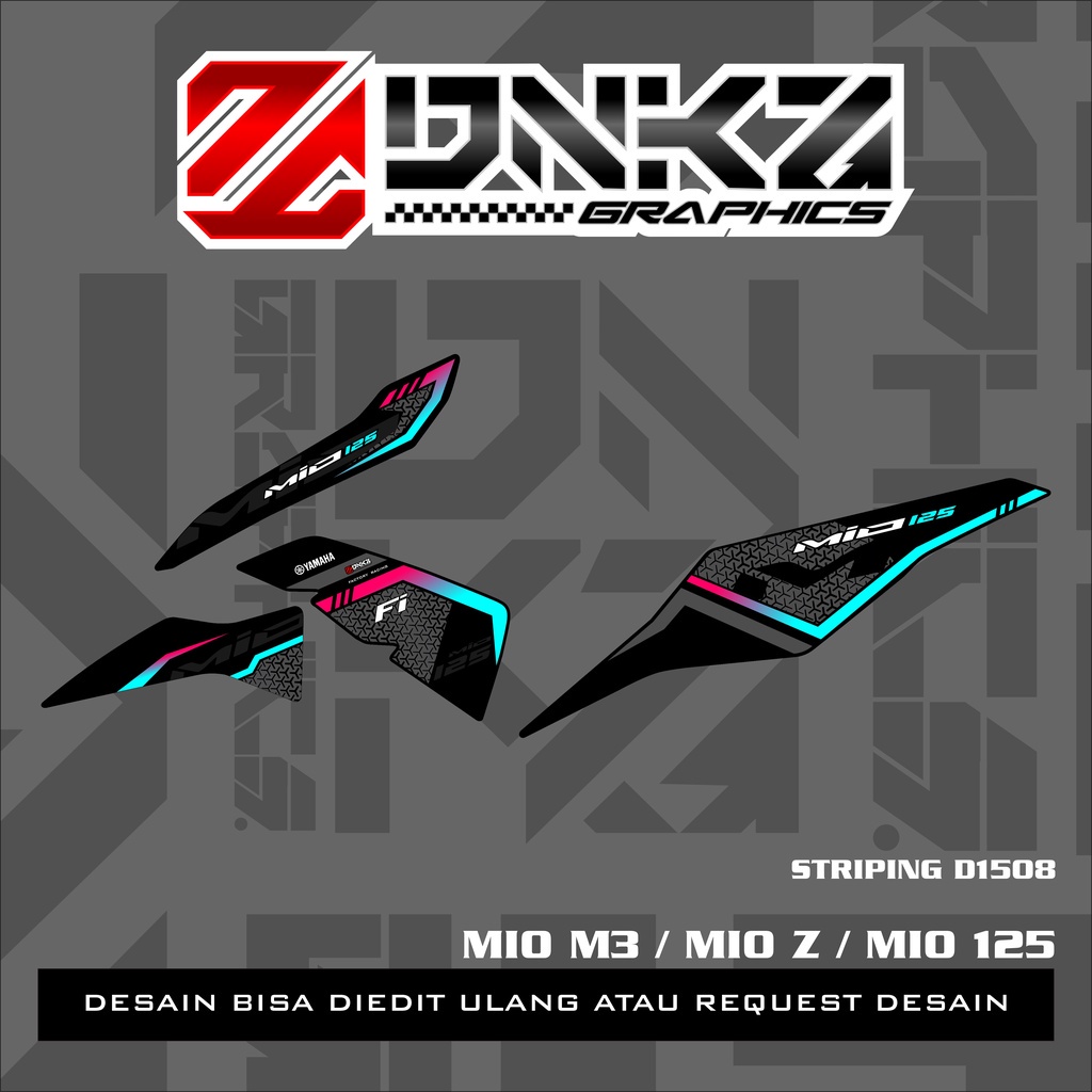 Jual Stiker Mio M3 Decal Striping Mio M3 / Mio Z / Mio 125 STD1508 DNKZ ...