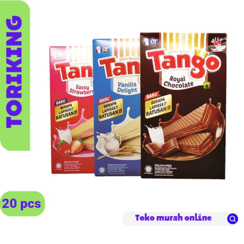 Jual TANGO BOX SINGEL COKLAT, VANILLA dan STRAWBERRY (1 box isi 20pcs ...