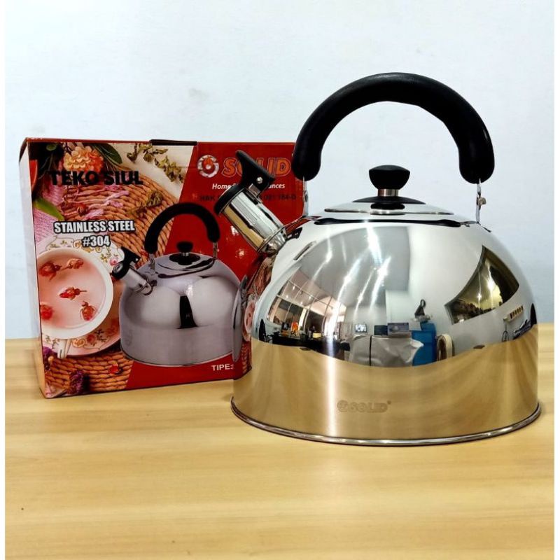 Jual SOLID TEKO AIR MASAK SIUL/BUNYI 7 LITER STAINLESS STEEL | Shopee Indonesia