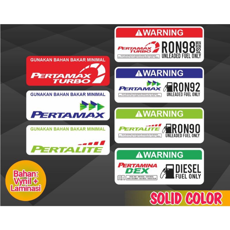 Jual Stiker bahan bakar motor/mobil pertamax turbo,pertamax,pertalite ...
