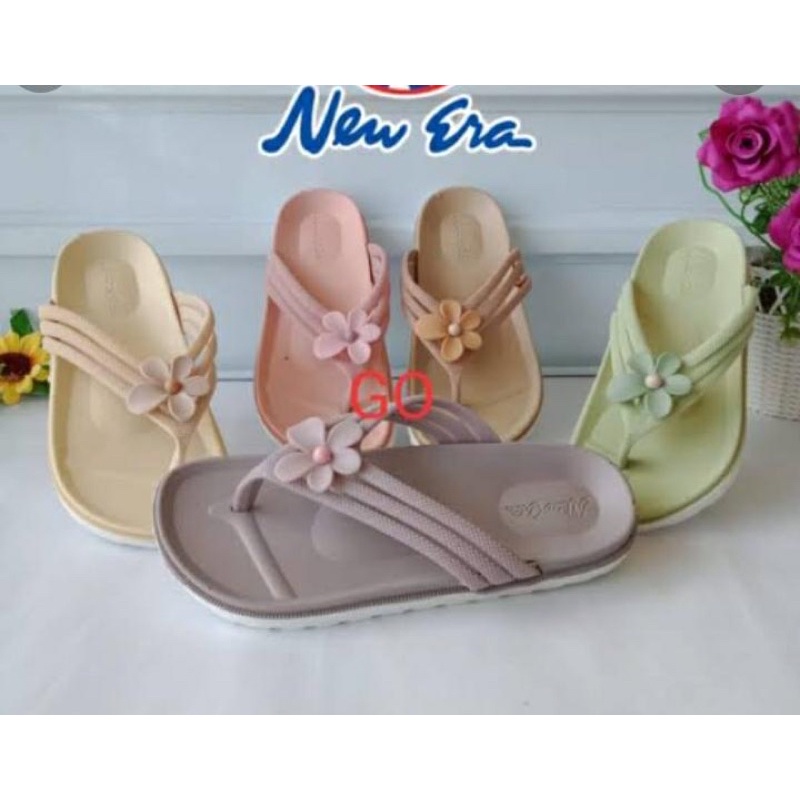 Jual sandal japit new era bunga 100362 per pak (6pasang) | Shopee Indonesia