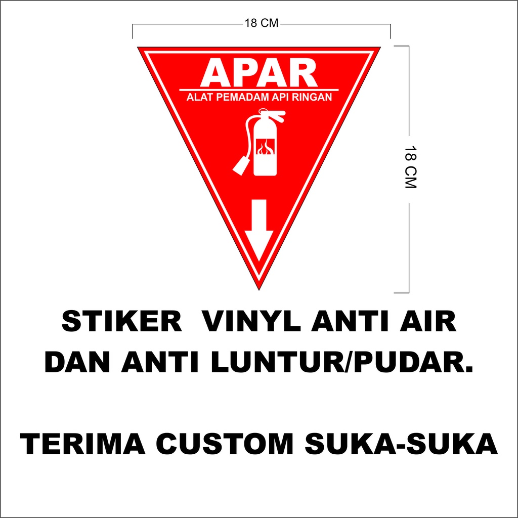 Jual STIKER SIGN APAR UK 18X18CM MURAH | Shopee Indonesia