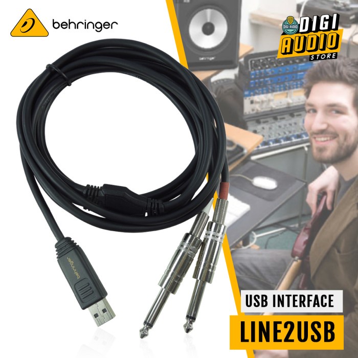 Jual Behringer Line2Usb Kabel Jack 6.5Mm Akai Stereo To Usb Soundcard ...
