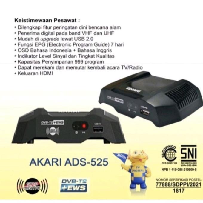 Jual Akari Set Top Box Ads 210 Ads210 ( Alat Penangkap Siaran Digital ...