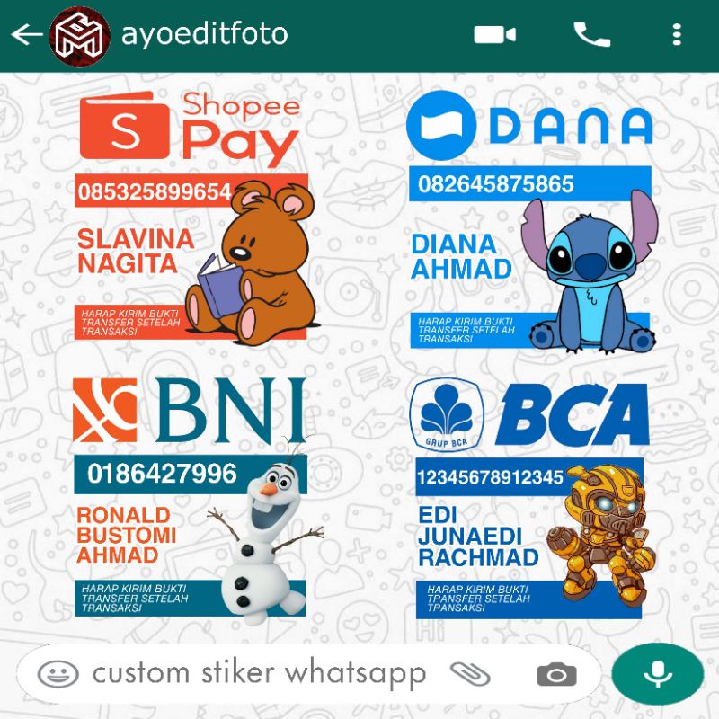 Jual JASA STIKER WHATSAPP/STICKER WHATSAPP CUSTOM/STIKER WHATSAP BUKAN ...