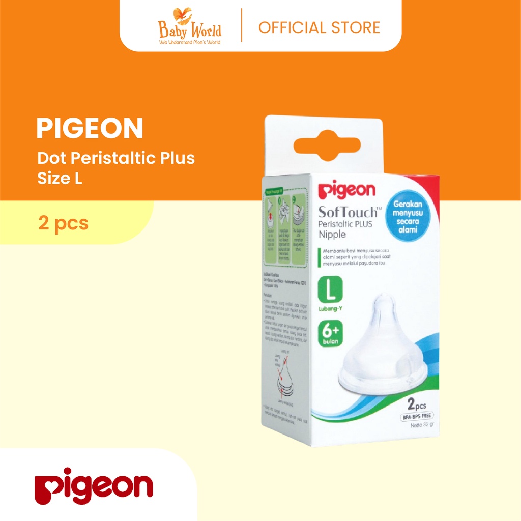 Jual PIGEON Dot Peristaltic Plus Size L Isi 2 Pcs | Shopee Indonesia