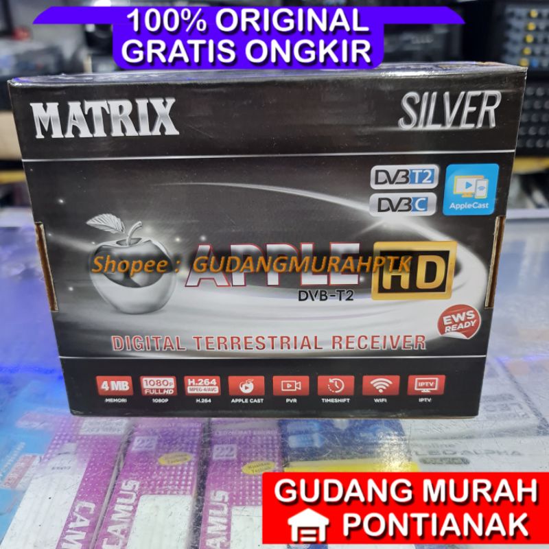 Jual STB digital Matrix APPLE DVB-T2 HD / Set top box matrix apple ...
