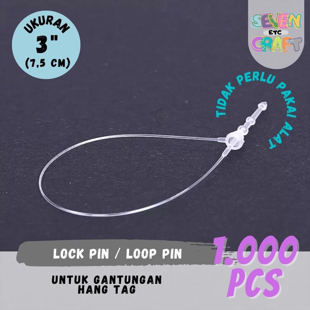 Jual Loop Pin Lock String Tali Hang Tag Plastik 3" Putih 1.000 pcs ...