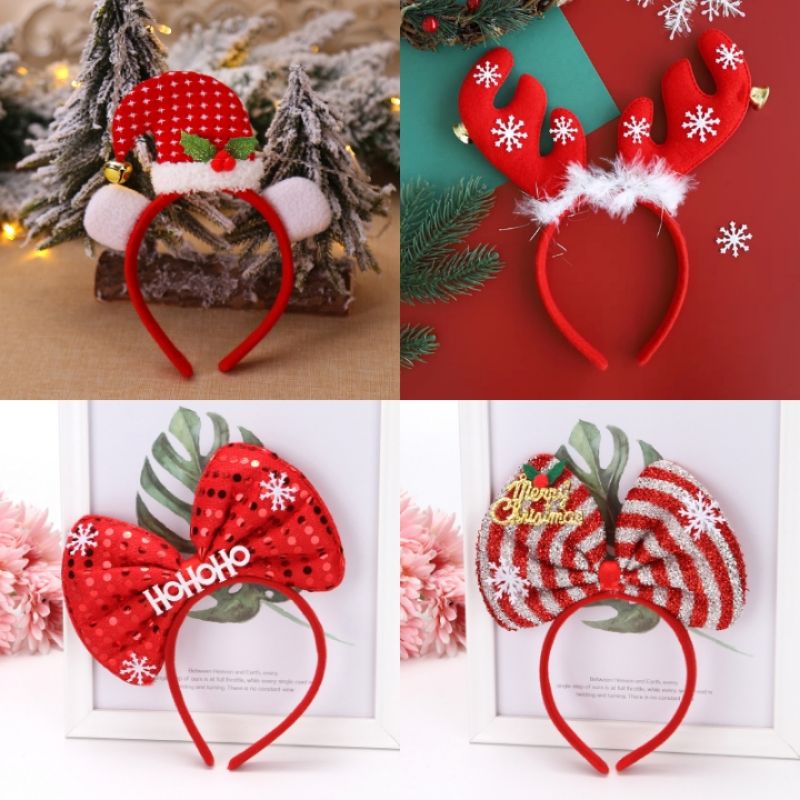 Jual BANDO NATAL CHRISTMAS DEWASA ANAK FLANEL TOPI SANTA CLAUS TANDUK ...