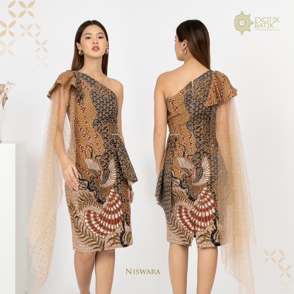 Jual Niswara Dress dan Kemeja Batik Couple Set/Batik Pesta/Batik ...
