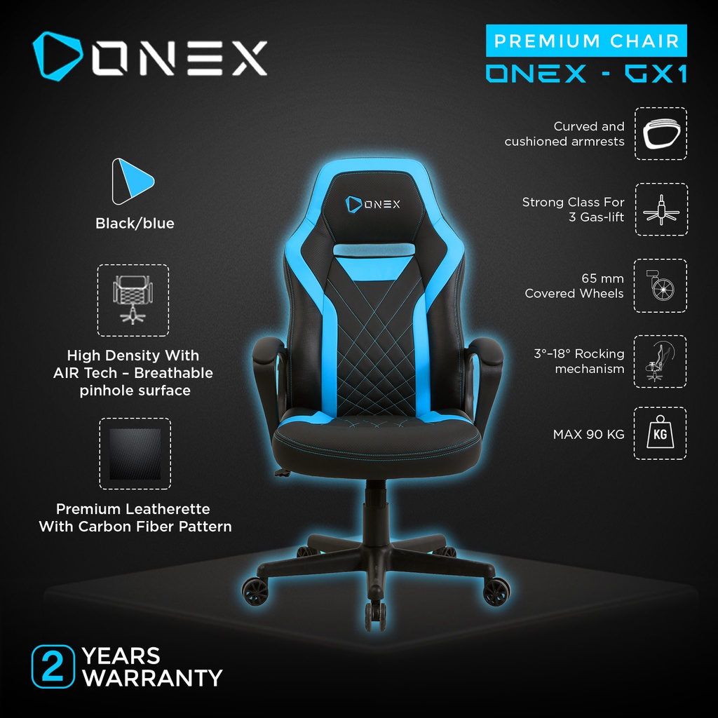 Jual ONEX GX1 Premium Quality Gaming Chair Kursi - Blue | Shopee Indonesia