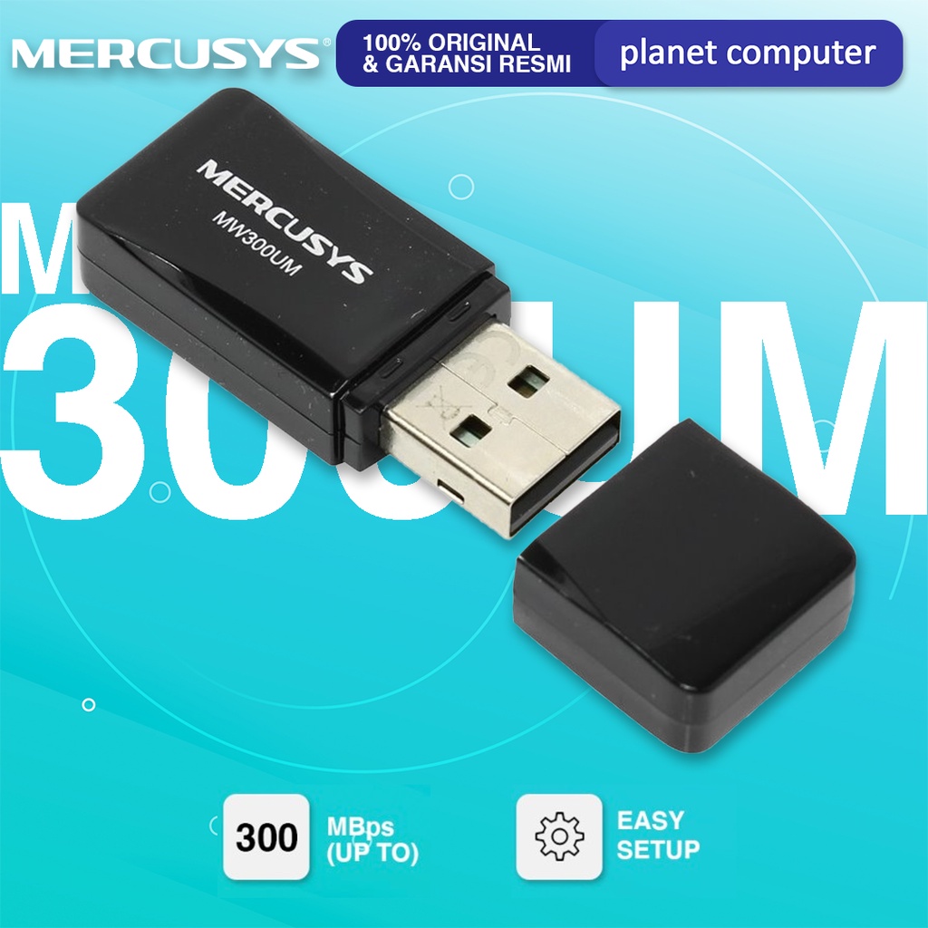 Jual Mercusys MW300UM N300 Wireless Mini USB Adapter Fast 300Mbps ...