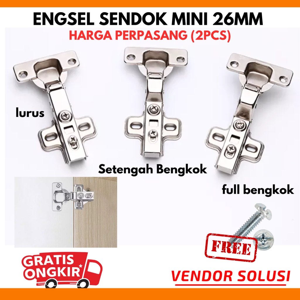 Jual Engsel Sendok Mini 26 mm Pintu Laci Lemari Murah Lurus Bengkok ...