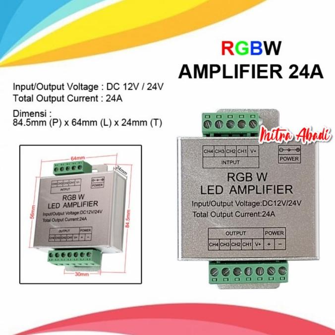 Jual Amplifier LED Strip RGBW 24A DC 12V / 24V Penguat Signal | Shopee ...