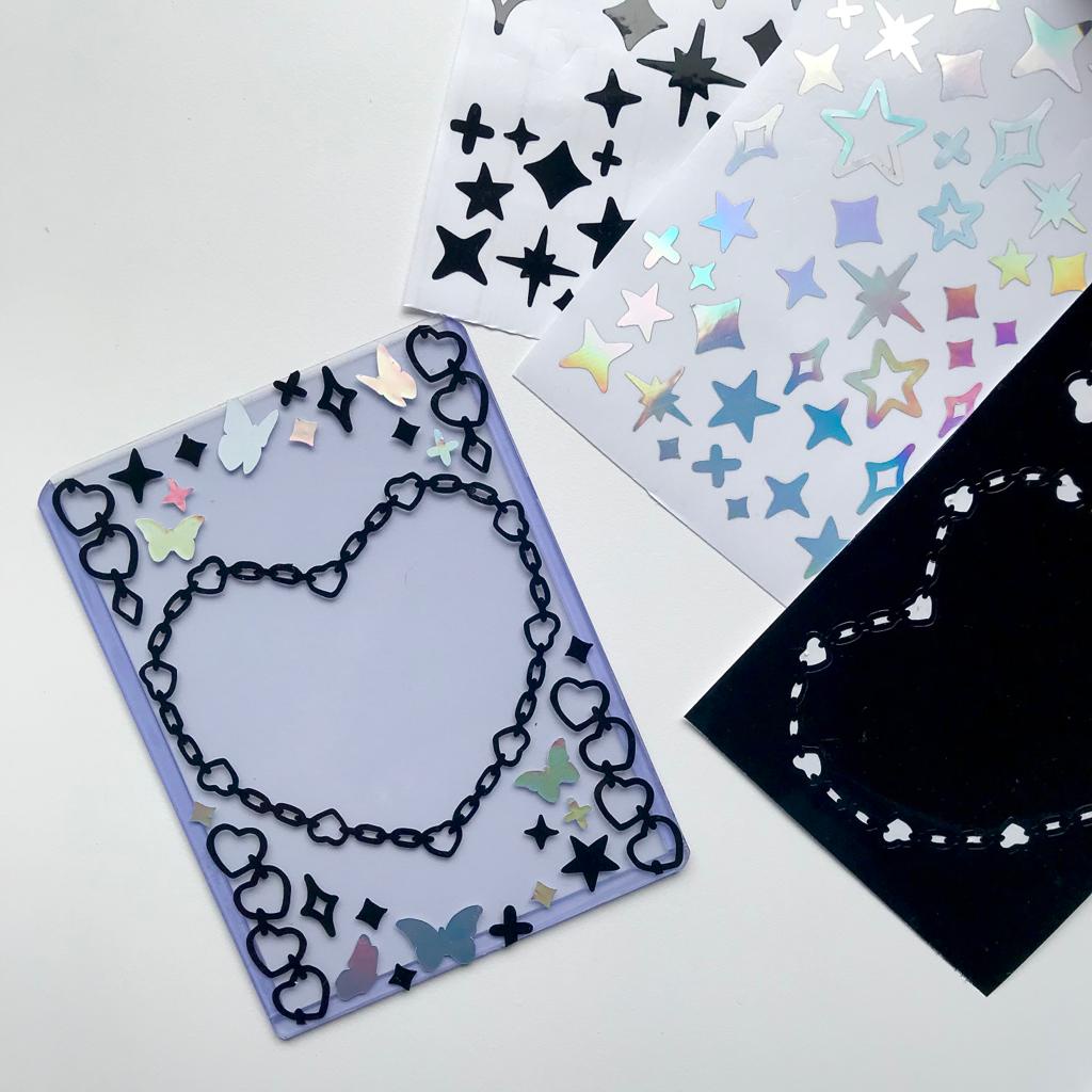 Jual Stiker frame hati/ Heart frame sticker/ toploader deco | Shopee ...