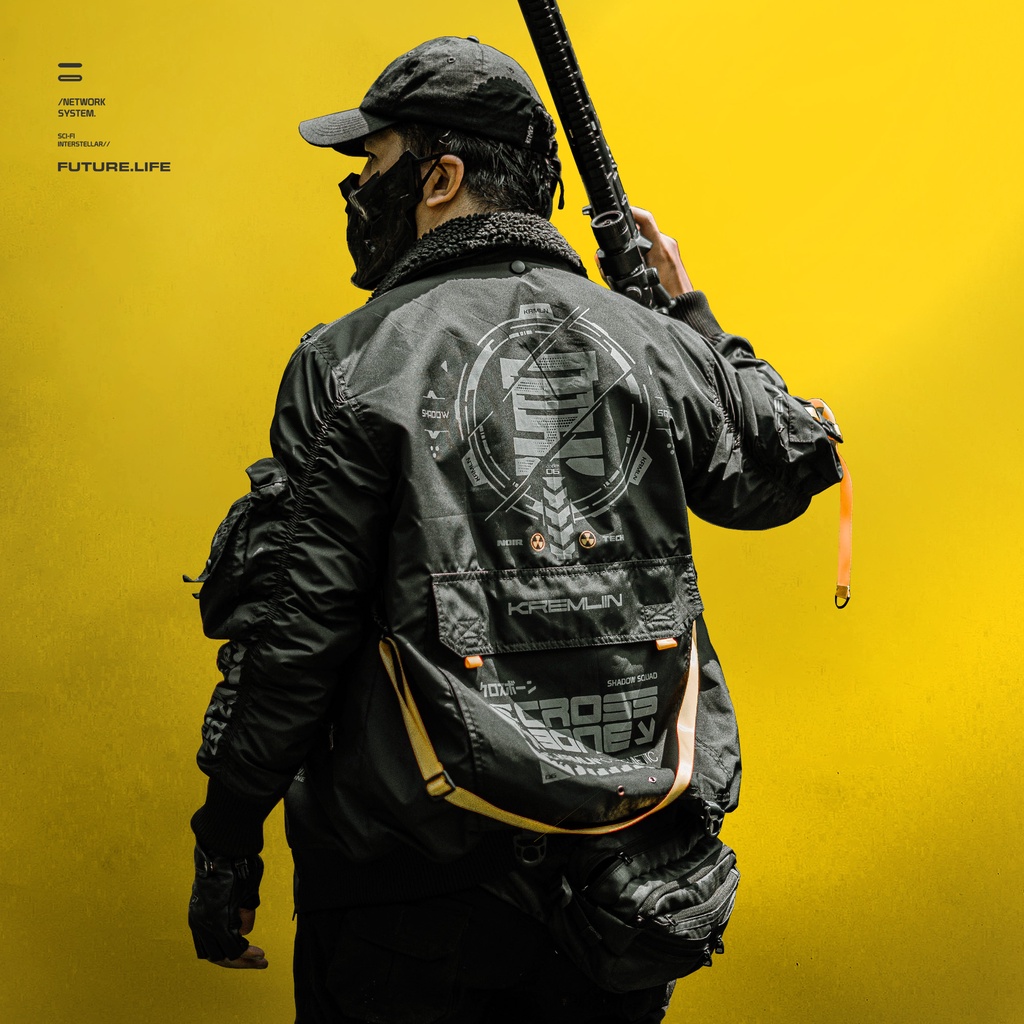 Jual KREMLIN Bomber Jacket Black Tactical - Crossbone | Shopee Indonesia