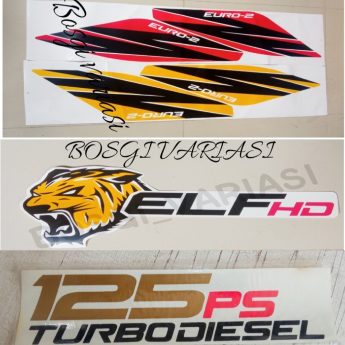 Jual Stiker+emblem set isuzu elf nkr 71 macan / Stiker emblem Elf - elf ...